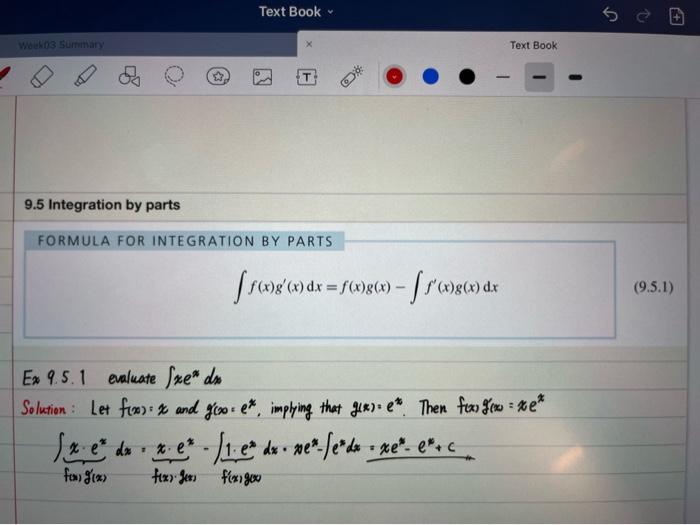 Solved I have learned this partial integral formula, but I | Chegg.com