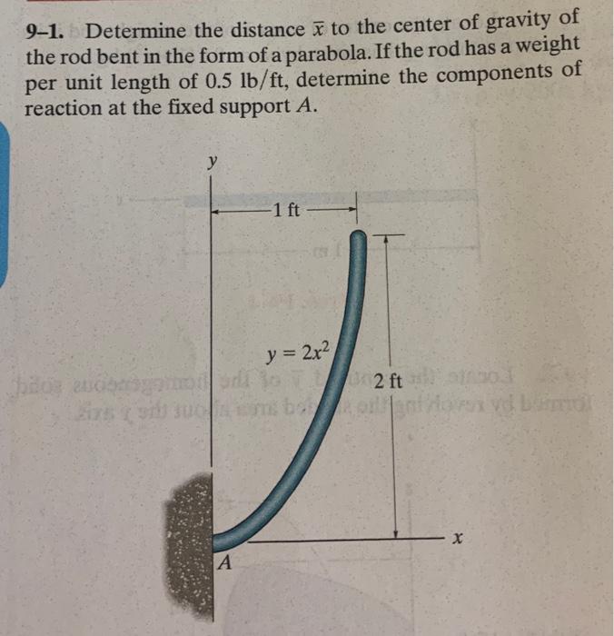 Solved 9-1. Determine the distance xˉ to the center of | Chegg.com