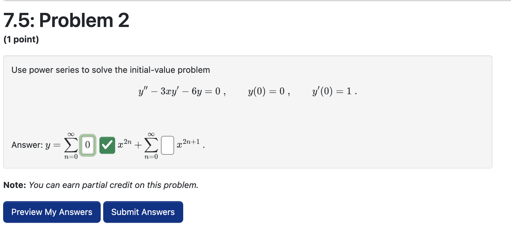 Solved Use power series to ﻿solve the initial-value | Chegg.com