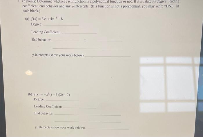 Solved 1. (3 points) Determine whether each function is a | Chegg.com Solved 1. (3 points) Determine whether each function is a | Chegg.com