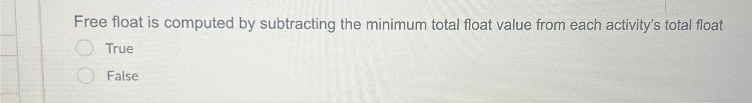 Solved Free float is computed by subtracting the minimum | Chegg.com