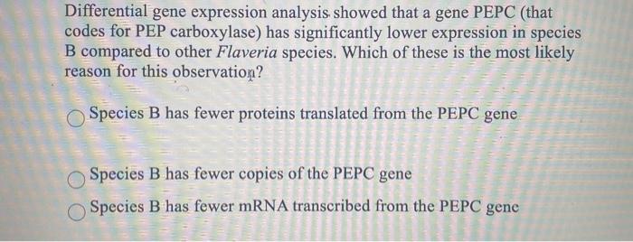 Solved Differential gene expression analysis showed that a | Chegg.com