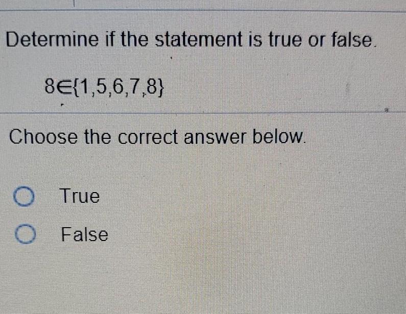 Solved Determine if the statement is true or false. | Chegg.com