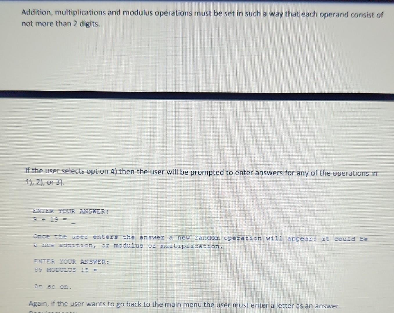 Solved The program must start with the following interface: | Chegg.com