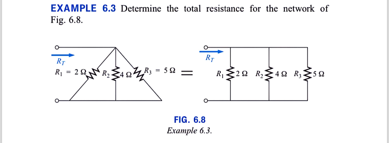 Solved EXAMPLE 6.3 Determine the total resistance for the | Chegg.com Solved EXAMPLE 6.3 Determine the total resistance for the | Chegg.com