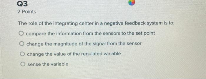 Solved 2 Points The role of the integrating center in a | Chegg.com