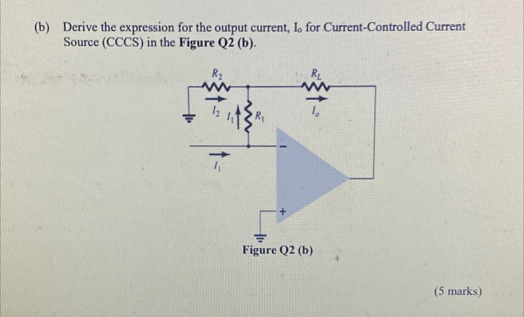 Solved (b) ﻿Derive the expression for the output current, I0 | Chegg.com