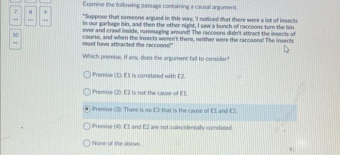 Solved 3 Examine the following passage containing a causal | Chegg.com
