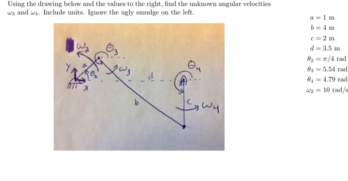Solved Using the drawing below and the values to the right, | Chegg.com
