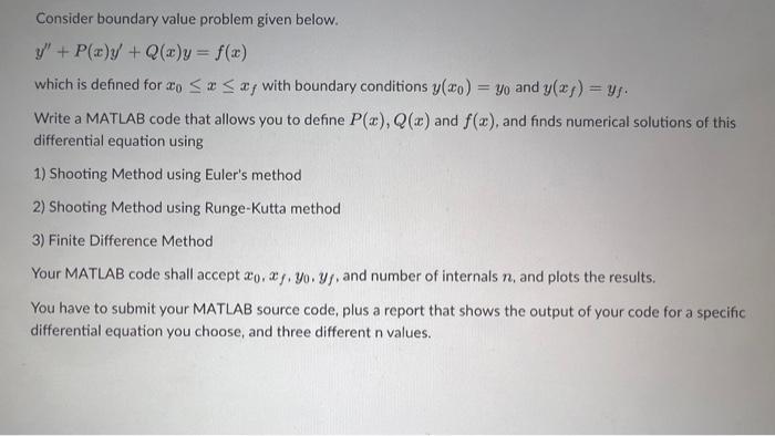 Solved Consider boundary value problem given below. | Chegg.com