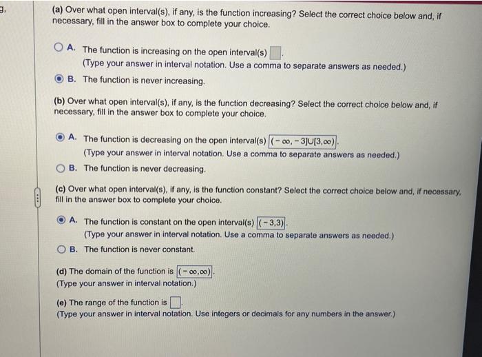 Solved Determine the largest open interval(s) of the domain | Chegg.com