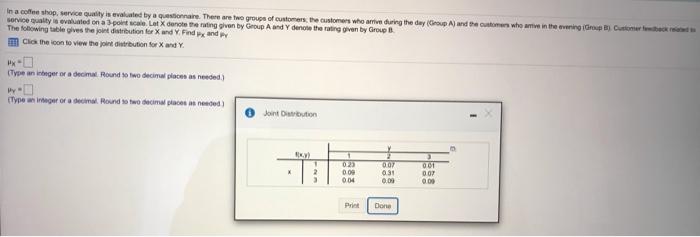 Solved In A Coffee Shop Service Quality Is Evaluated By A Chegg
