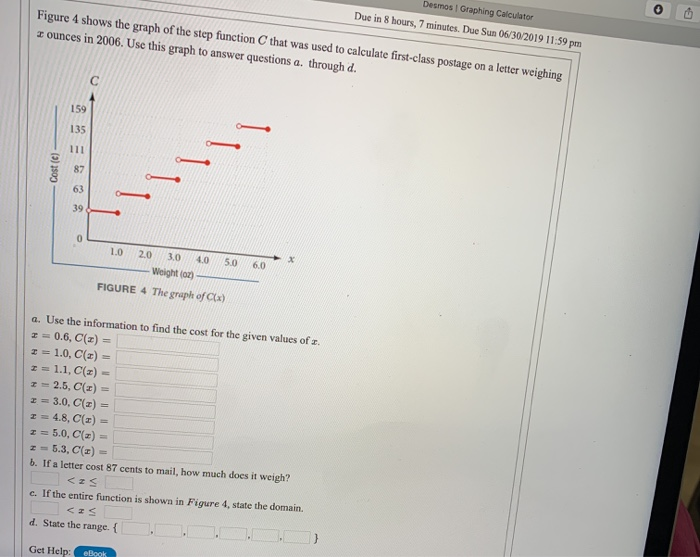 Solved Desmos 1 Graphing Calculator Due in 8 hours, 7 | Chegg.com