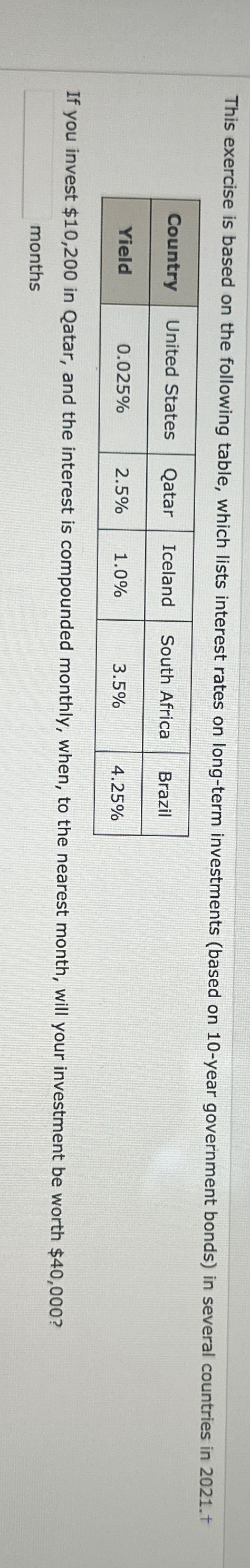 Solved This exercise is based on the following table, which | Chegg.com