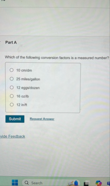 Solved Part AWhich of the following conversion factors is a | Chegg.com
