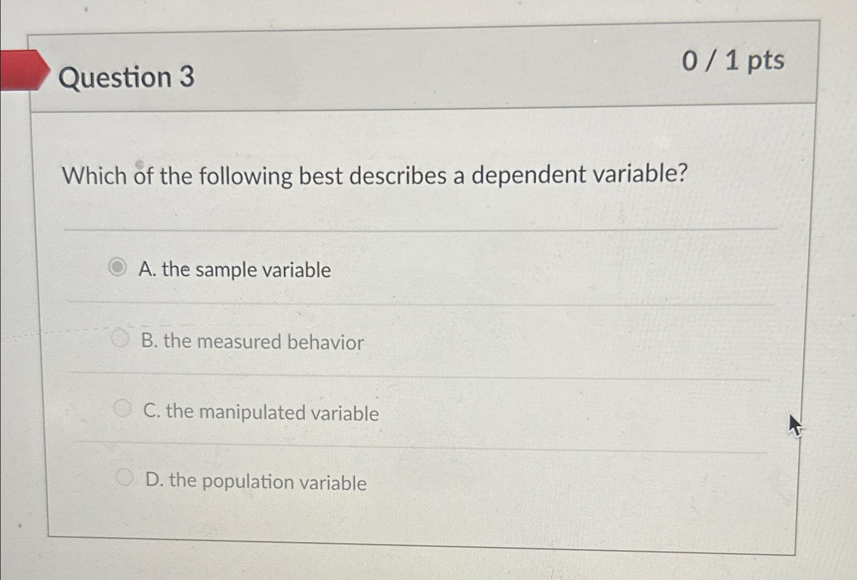 Solved Question 301 ﻿ptsWhich of the following best | Chegg.com