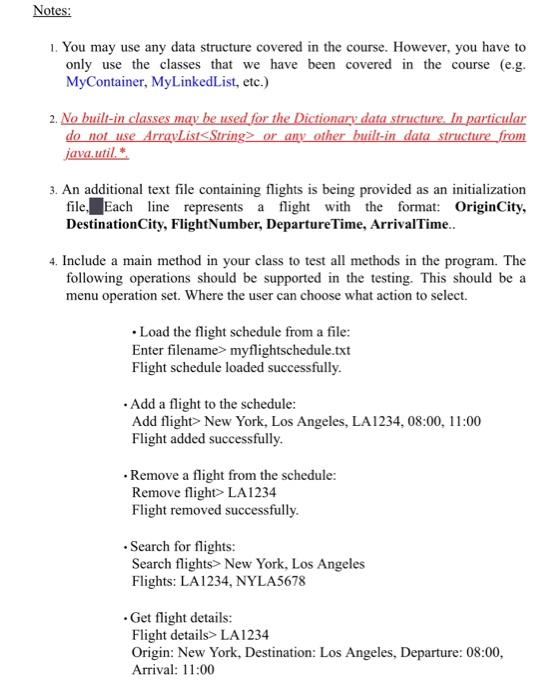 Solved Lab Project Design And Implement A Flight Scheduling