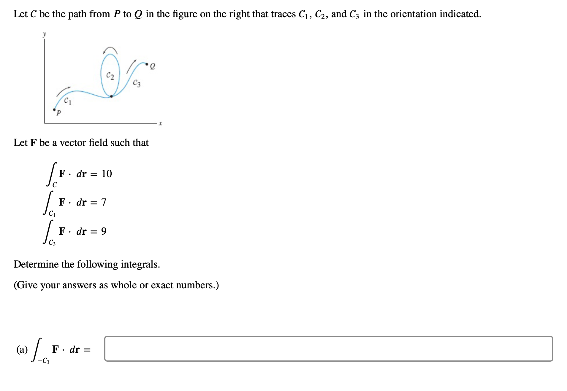 Solved Let C ﻿be the path from P ﻿to Q ﻿in the figure on the | Chegg.com