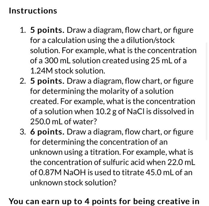 Solved 1. 5 points. Draw a diagram, flow chart, or figure | Chegg.com