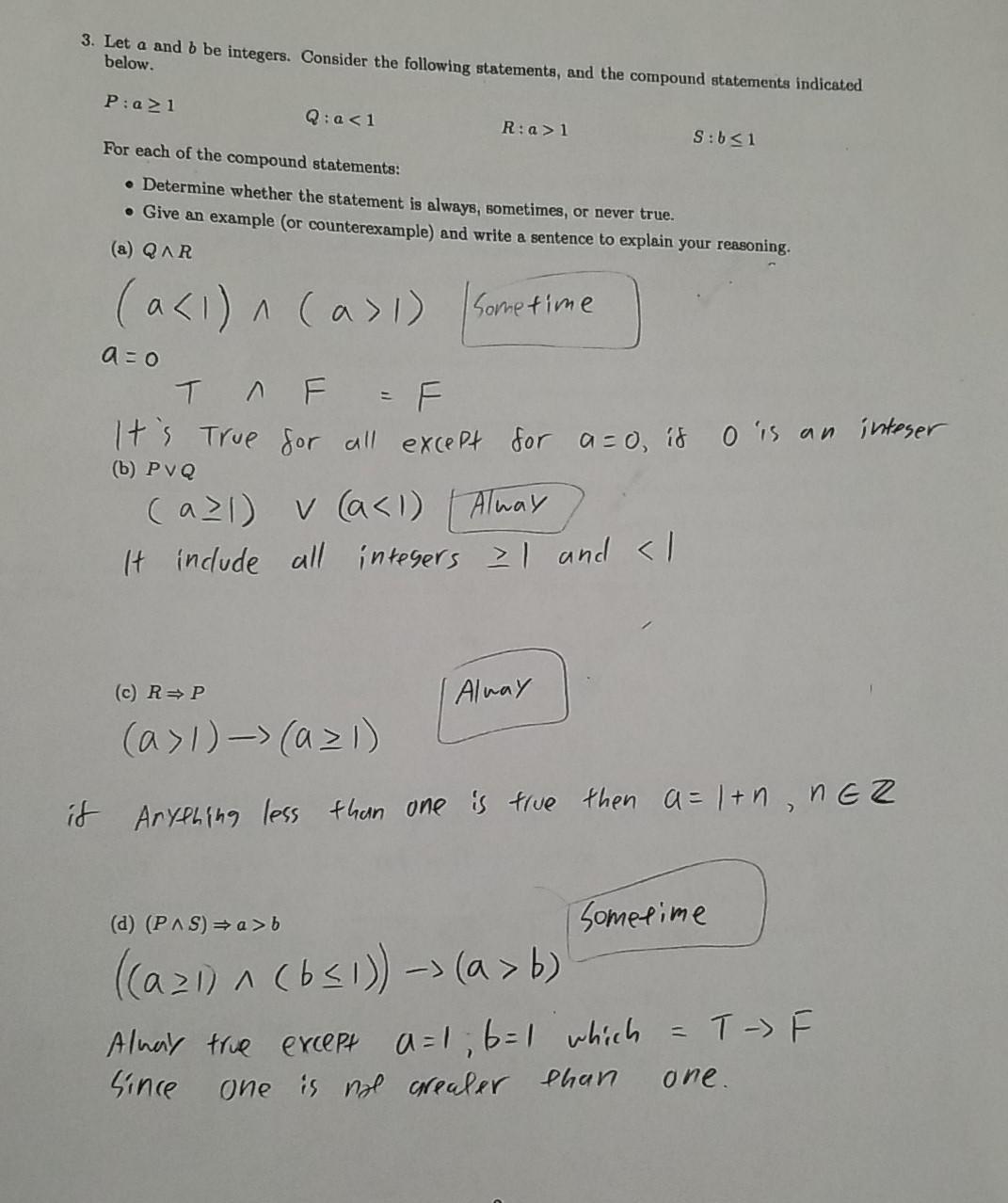 Solved can you double check my work? and let me know if i | Chegg.com