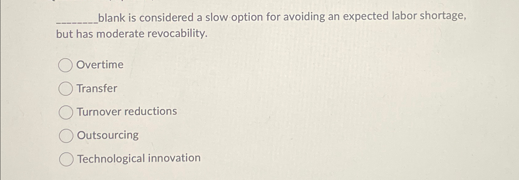 Solved blank is considered a slow option for avoiding an | Chegg.com