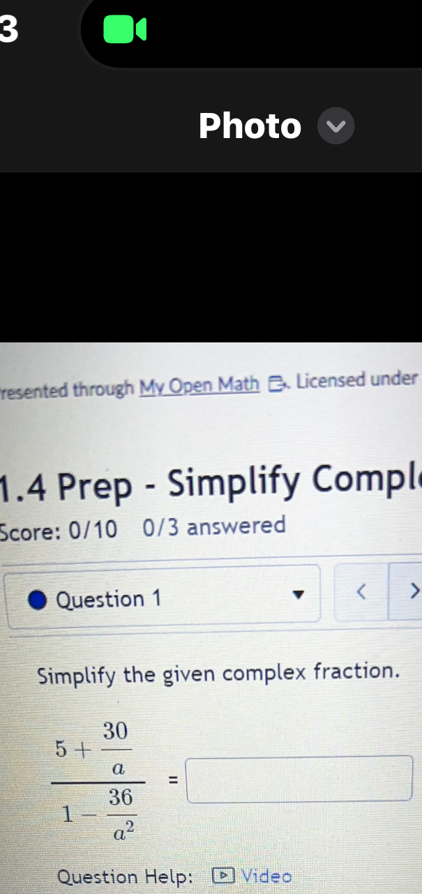 Solved Photoresented through My Open Math 2 . ﻿Licensed | Chegg.com