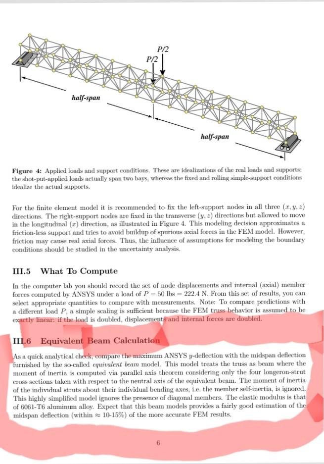 Figure 4: Applied loads and support conditions. These | Chegg.com