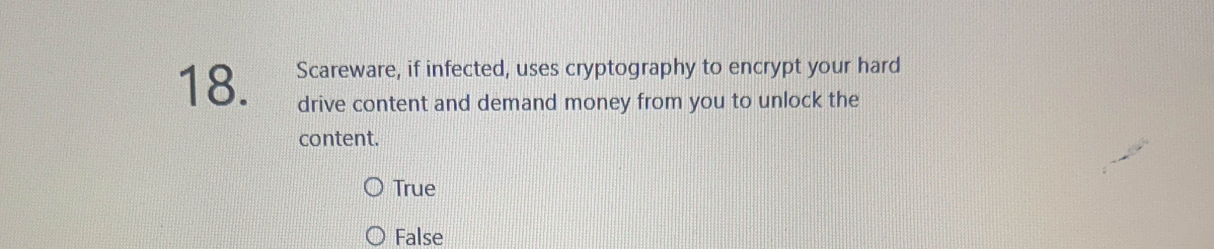 Solved Scareware, if infected, uses cryptography to encrypt | Chegg.com Solved Scareware, if infected, uses cryptography to encrypt | Chegg.com