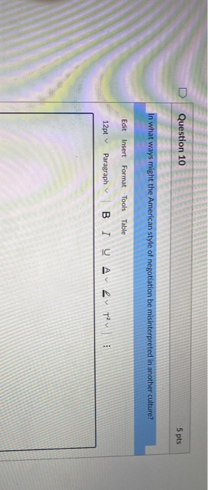 Solved D Question 10 5 pts In what ways might the American | Chegg.com
