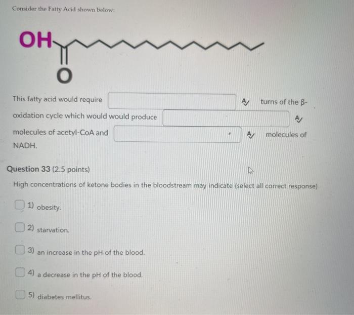 Solved Consider the Fatty Acid shown below: OHY O A turns of | Chegg.com