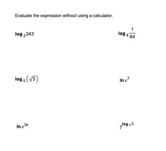 Solved Evaluate the expression without using a | Chegg.com