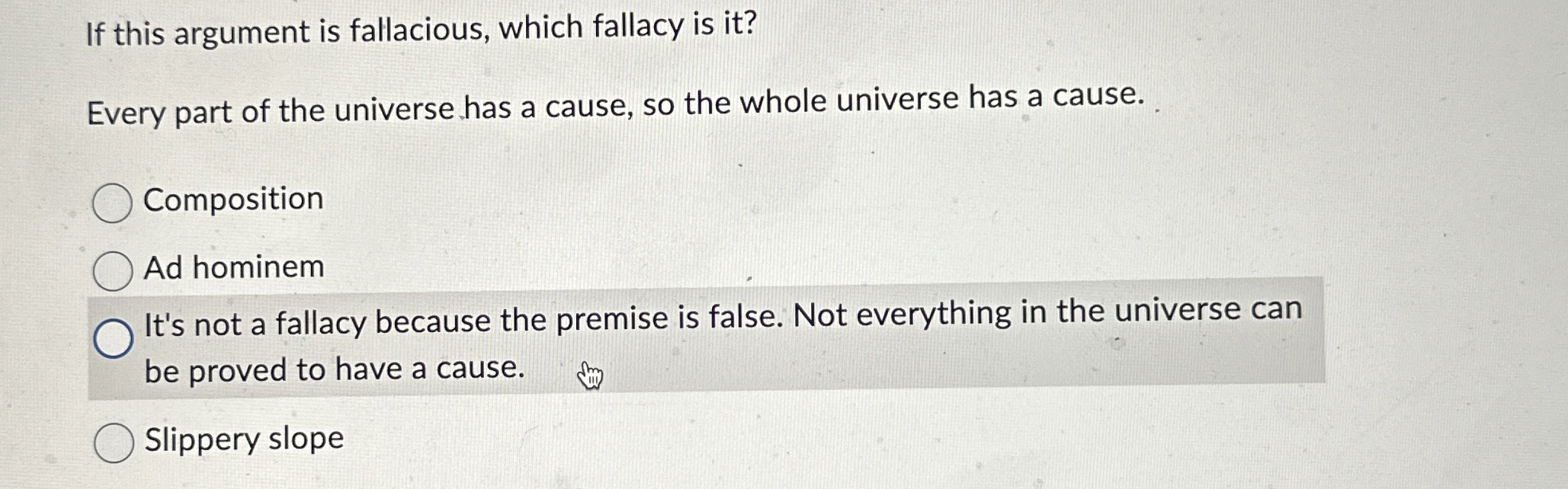 Solved If this argument is fallacious, which fallacy is | Chegg.com