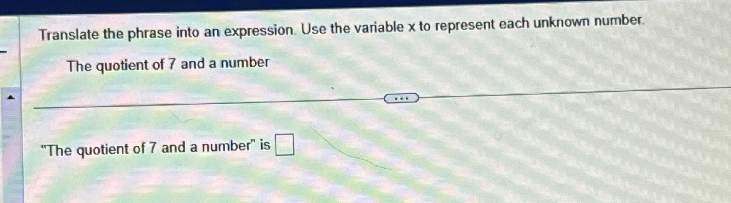 Translate the phrase into an expression. Use the | Chegg.com