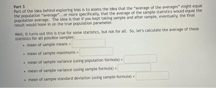 Solved variance (population) variance (sample) standard | Chegg.com