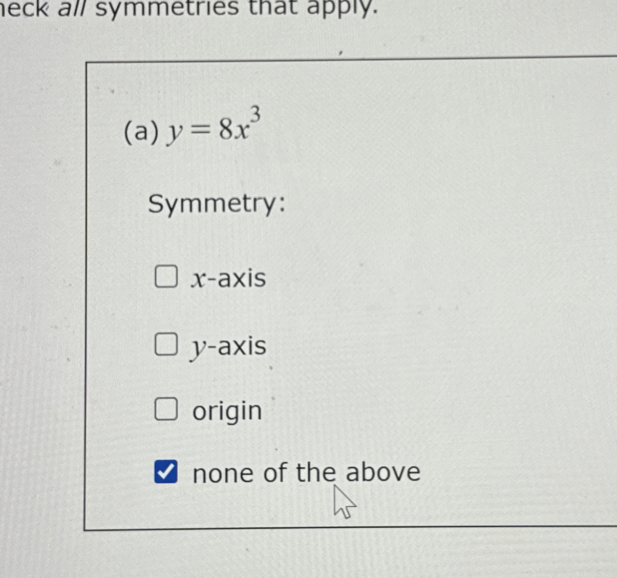 Solved reck all symmetries that | Chegg.com