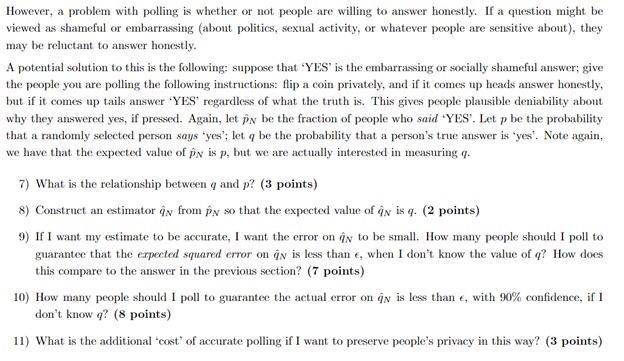 Problem 1: Sensitive Questions, Question Sensitivity | Chegg.com
