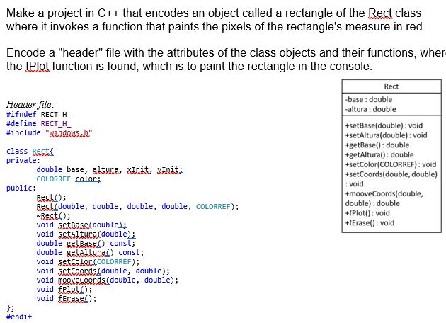 Solved 150, ﻿RGB (255,100,100). ﻿ base = ﻿alturad = 100; | Chegg.com
