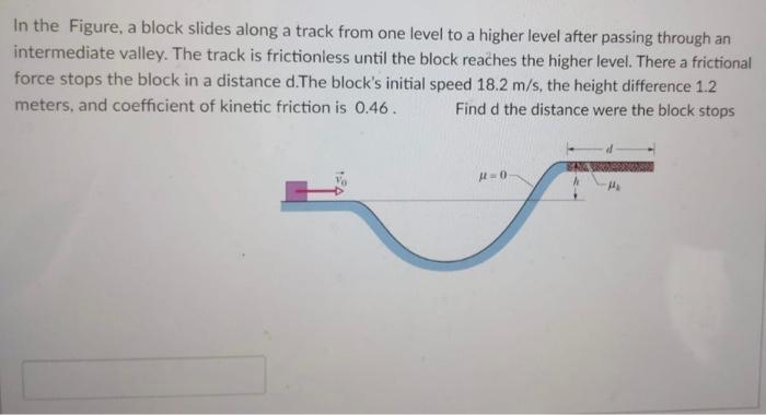 Solved In the Figure, a block slides along a track from one | Chegg.com