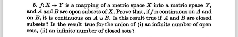 Solved f:x→Y ﻿is a mapping of a metric space x ﻿into a | Chegg.com