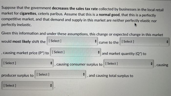 Solved Suppose that there is a decrease or an expected | Chegg.com