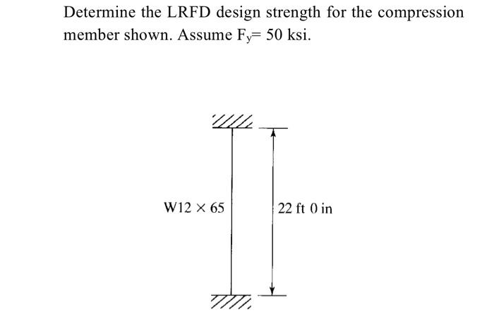Solved Determine the LRFD design strength for the | Chegg.com