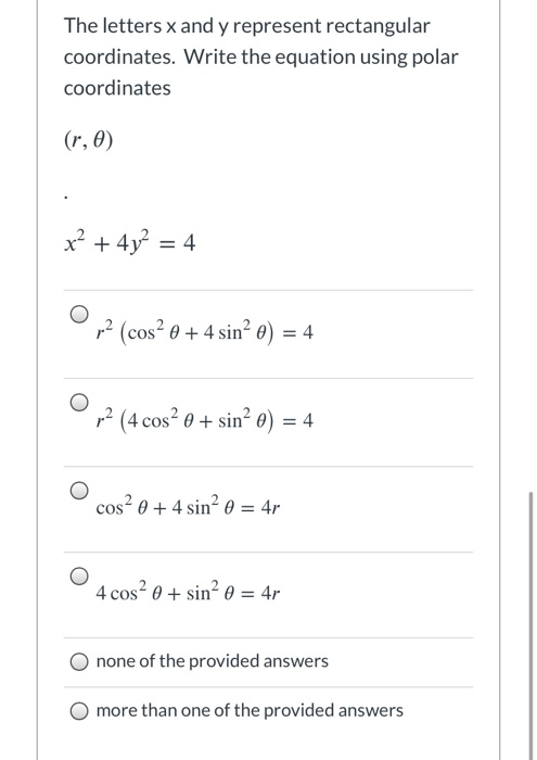 Solved The letters x and y represent rectangular | Chegg.com