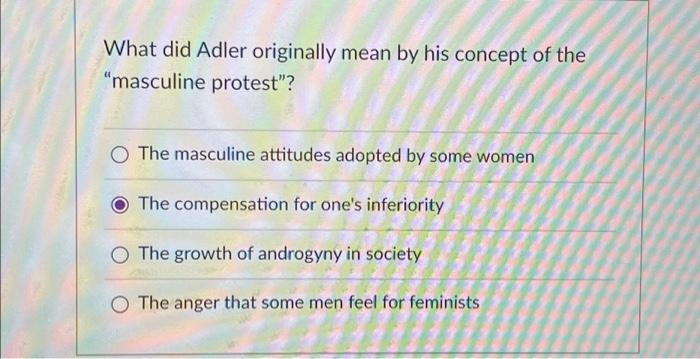 Solved What did Adler originally mean by his concept of the | Chegg.com