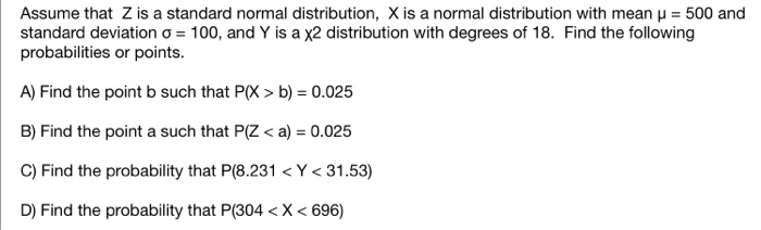 Solved Assume that Z is a standard normal distribution, X is | Chegg.com