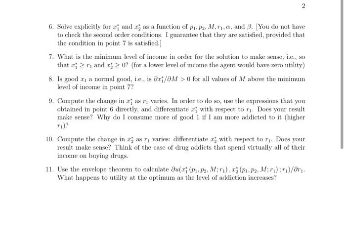 Solved Problem 1. Addictive goods. In this exercise, we | Chegg.com