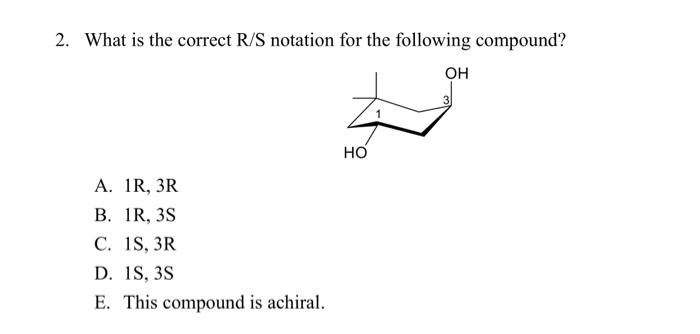 Solved 2. What is the correct R/S notation for the following | Chegg.com