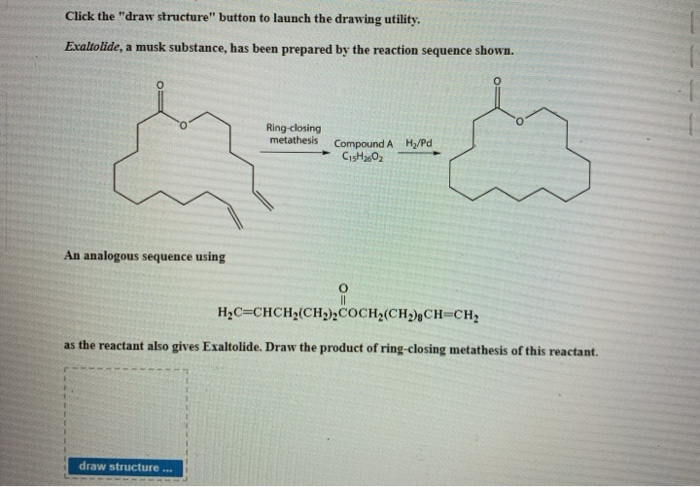 Solved Click the "draw structure" button to launch the | Chegg.com