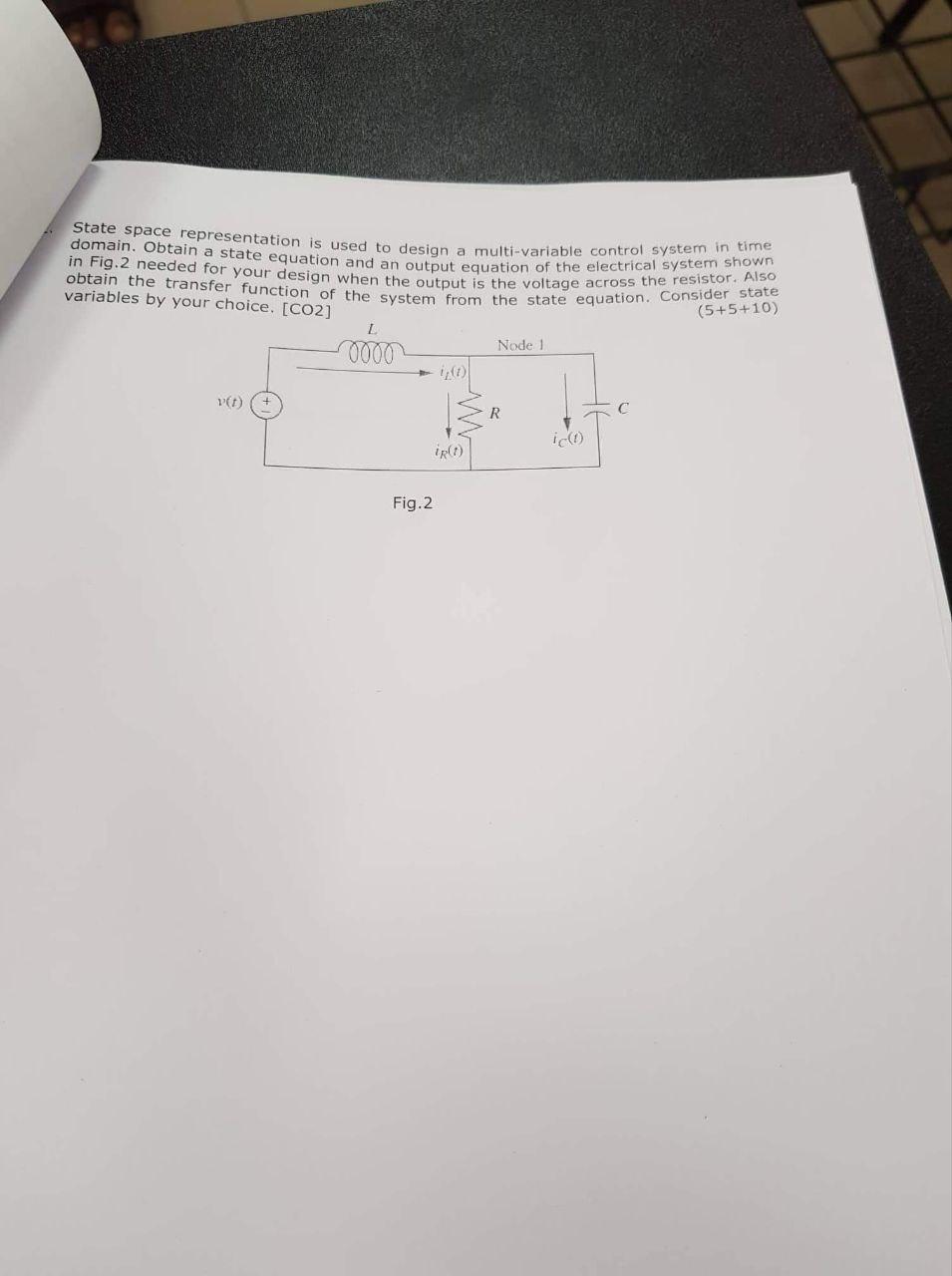 Solved State Space Representation Is Used To Design A 