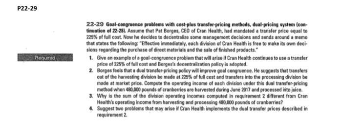 Solved 22-29 feal-congruence problems with cost-plus | Chegg.com
