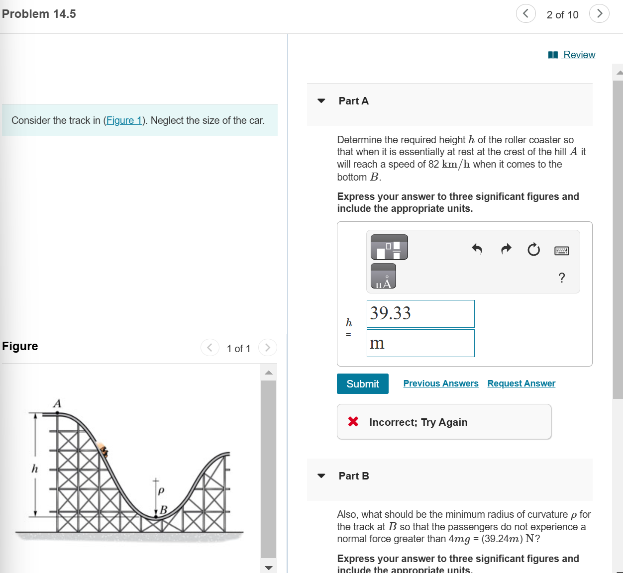 Solved Consider the track in (Figure 1). ﻿Neglect the size | Chegg.com